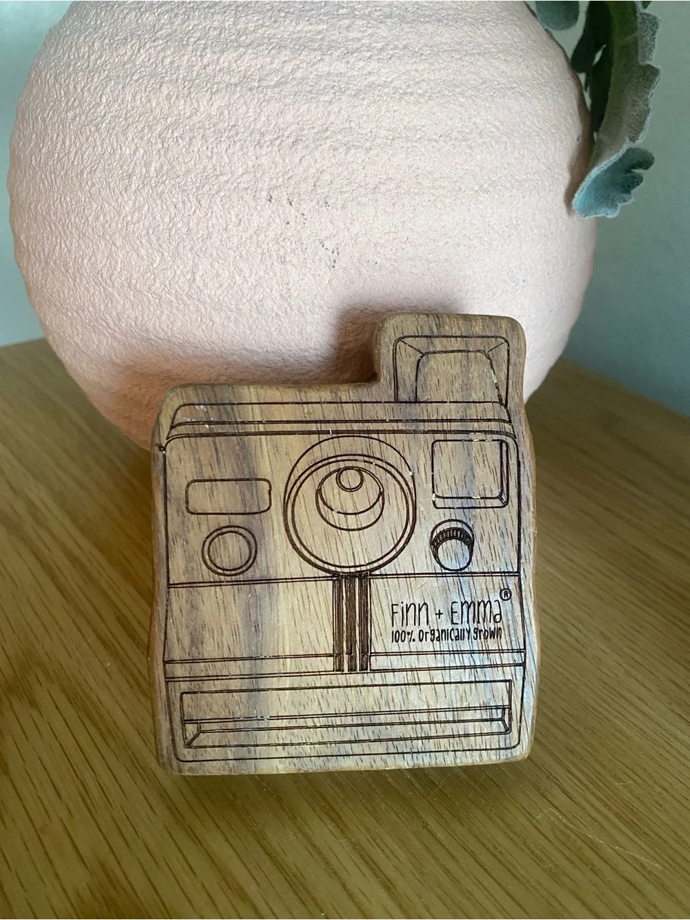 Finn + Emma | Other | Finn Emma Organic Wooden Camera Shaped Baby ...